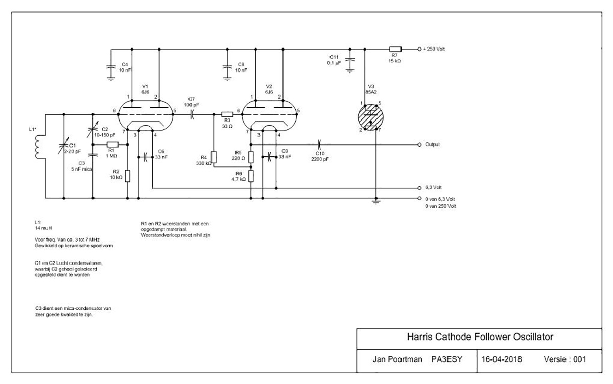 Harris Cathode Follower Oscillator